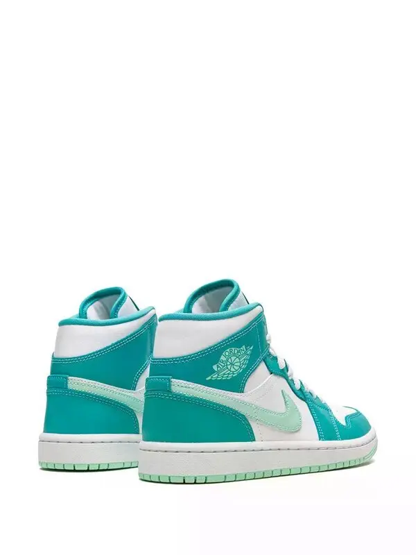 JORDAN Air 1 Mid Washed Teal Sneakers - Blue