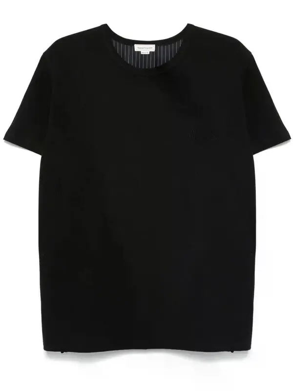 Alexander McQueen Pinstripe-panel T-shirt