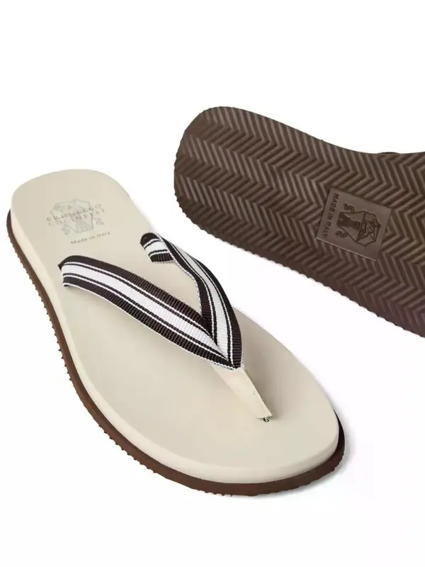 Brunello Cucinelli Leather Pool Slides