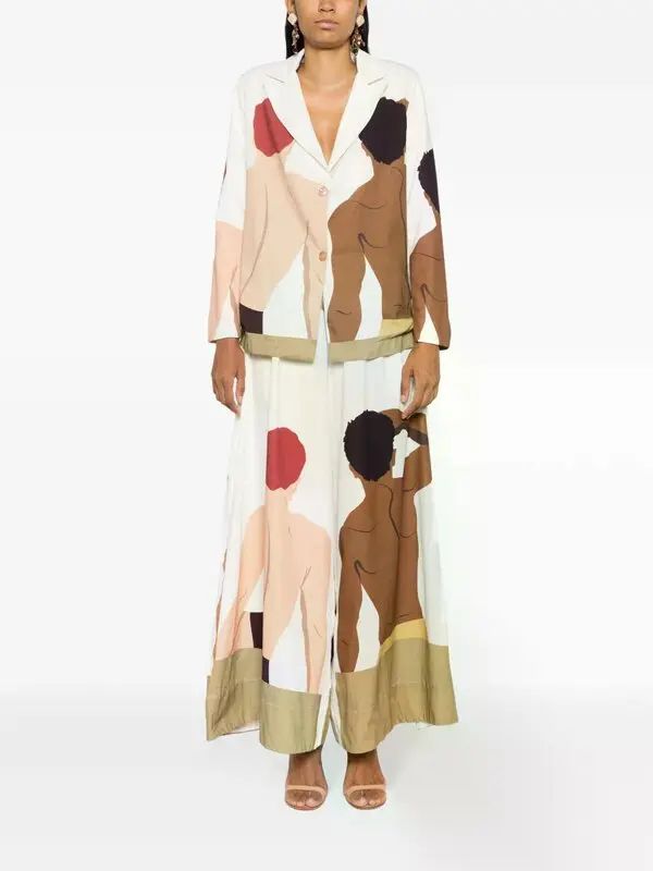 AMIR SLAMA Swimmer-print Cotton Jacket