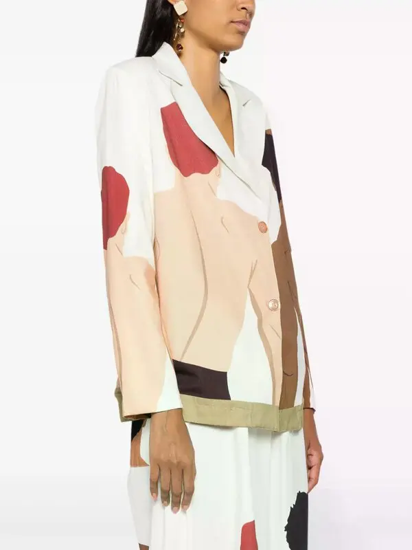 AMIR SLAMA Swimmer-print Cotton Jacket