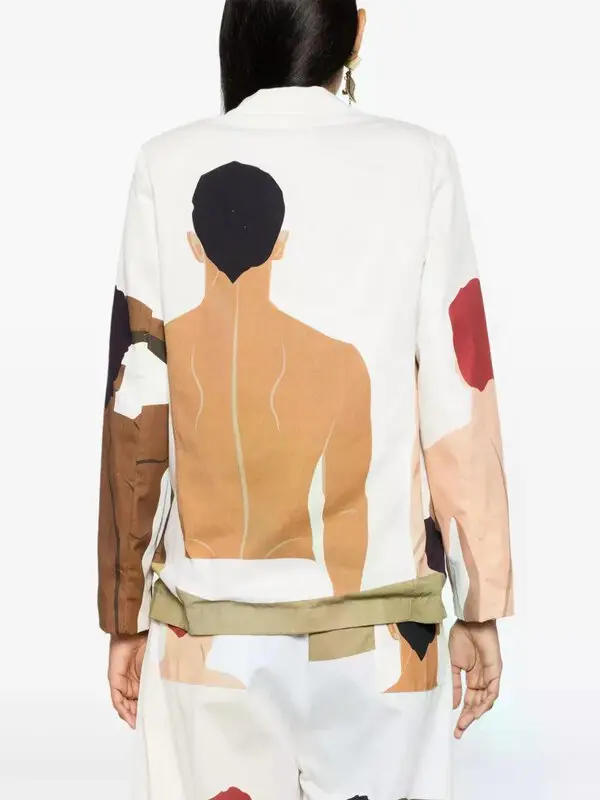 AMIR SLAMA Swimmer-print Cotton Jacket