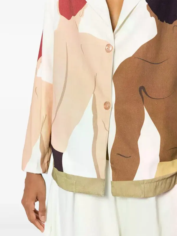 AMIR SLAMA Swimmer-print Cotton Jacket