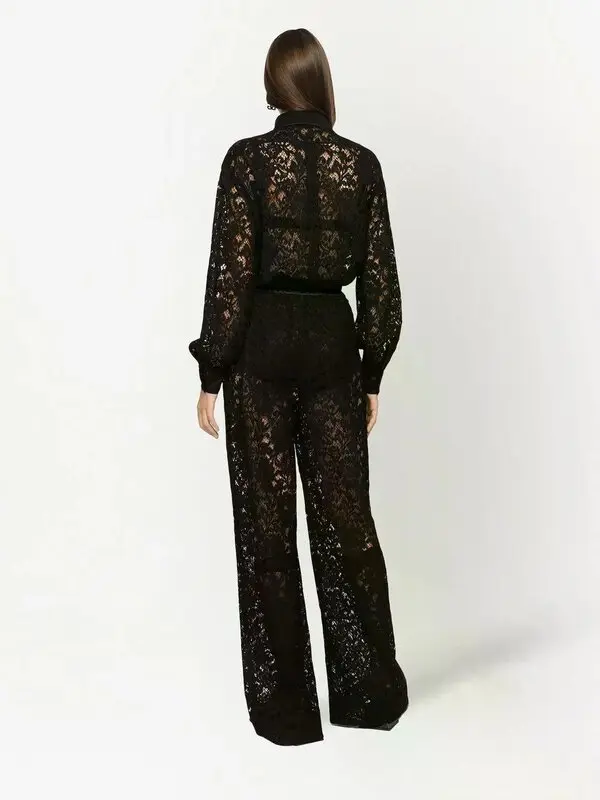 Dolce & Gabbana Cordonetto-lace Long-sleeve Jumpsuit