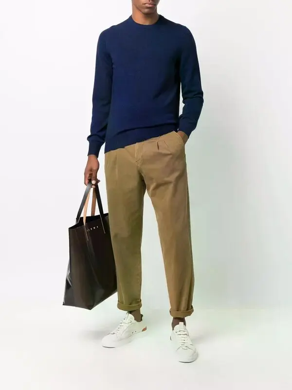 Fedeli Fine Knit Cashmere Jumper - Blue