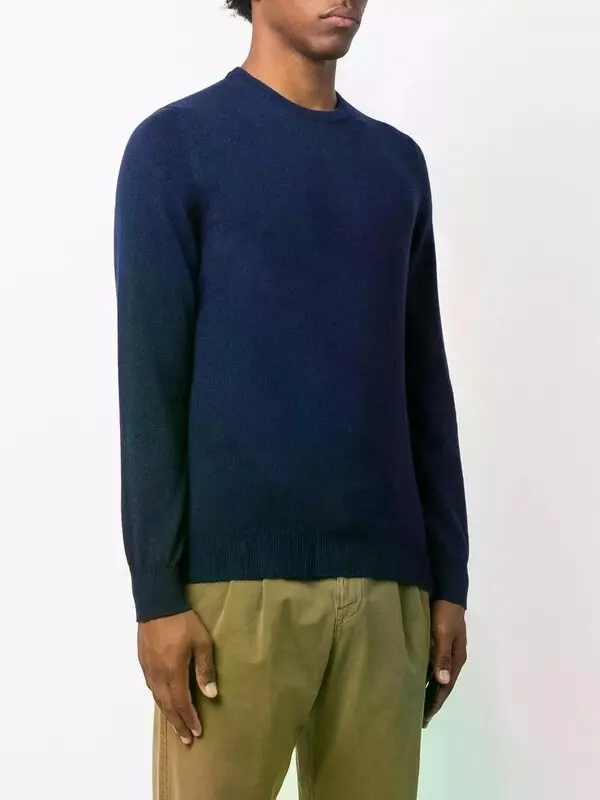 Fedeli Fine Knit Cashmere Jumper - Blue