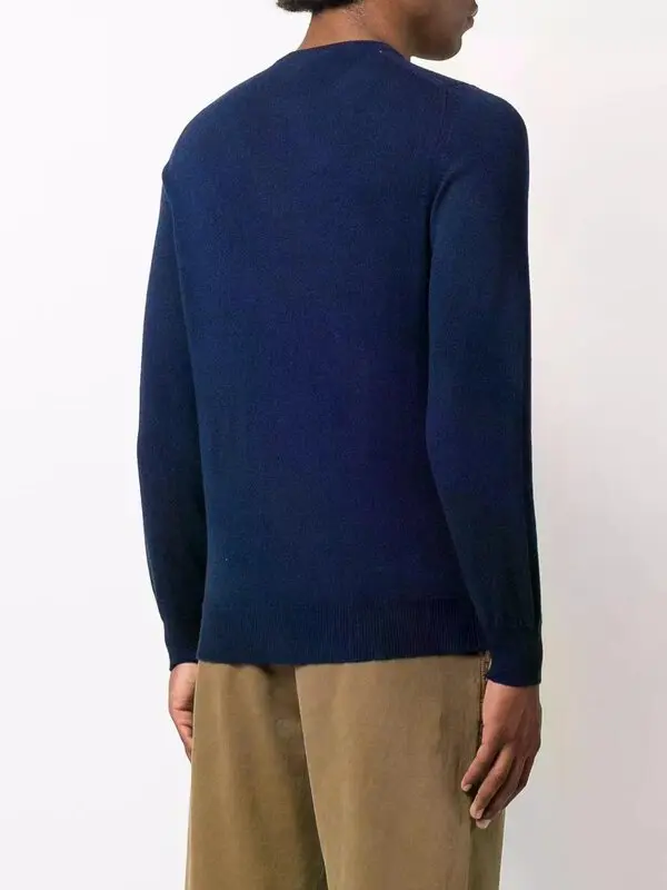 Fedeli Fine Knit Cashmere Jumper - Blue