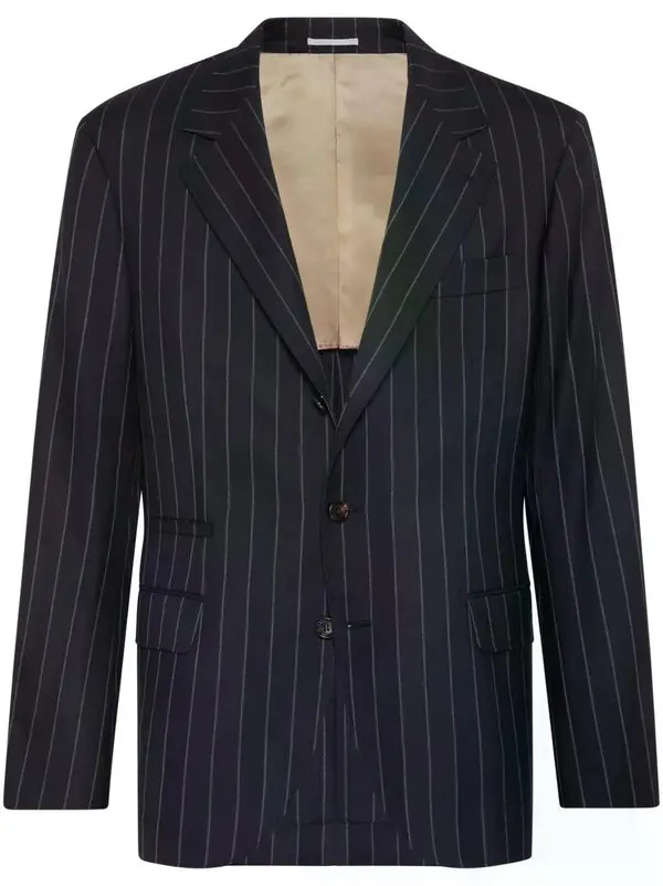 Brunello Cucinelli Pinstripe Wool Blazer