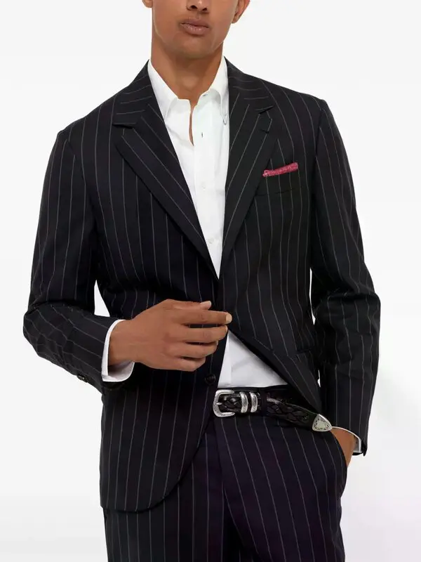 Brunello Cucinelli Pinstripe Wool Blazer