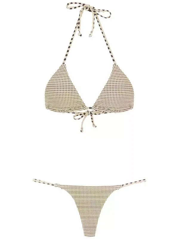 AMIR SLAMA Polka-dot Print Bikini - Neutrals