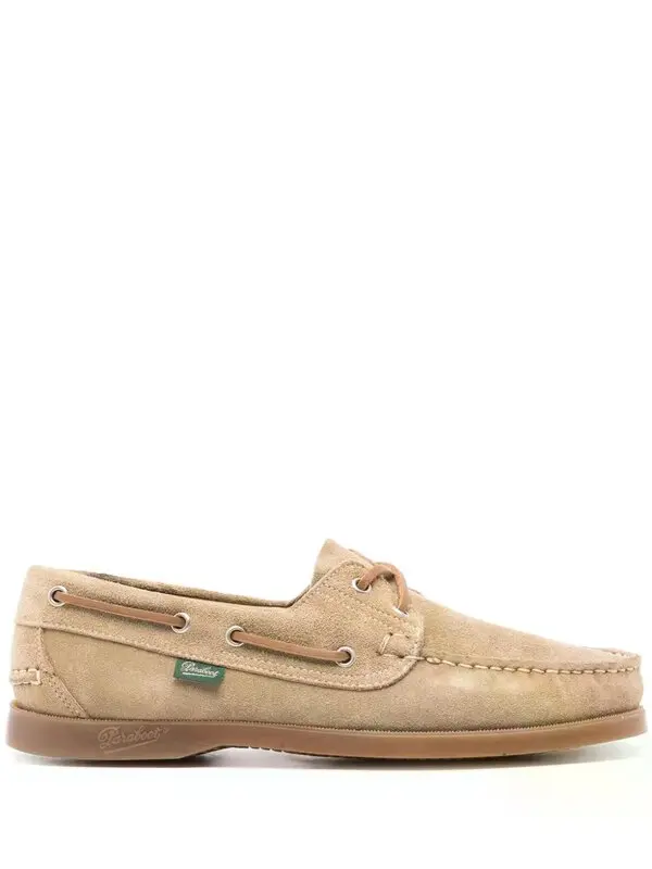 Paraboot Suede Boat Shoes - Neutrals