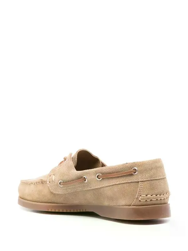 Paraboot Suede Boat Shoes - Neutrals