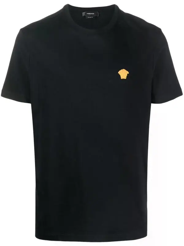 Versace Medusa-embroidered T-shirt - Black