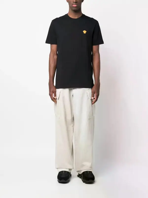 Versace Medusa-embroidered T-shirt - Black