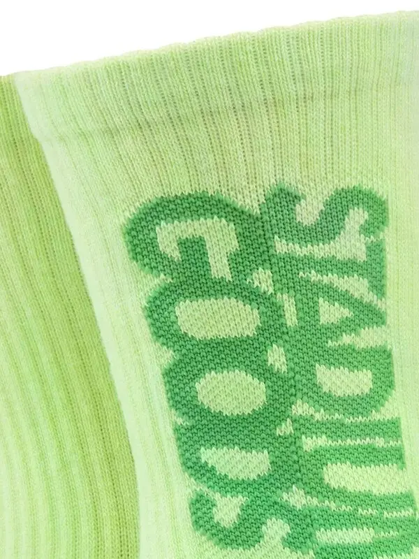 STADIUM GOODS Intarsia-knit Logo Crew Socks - Green