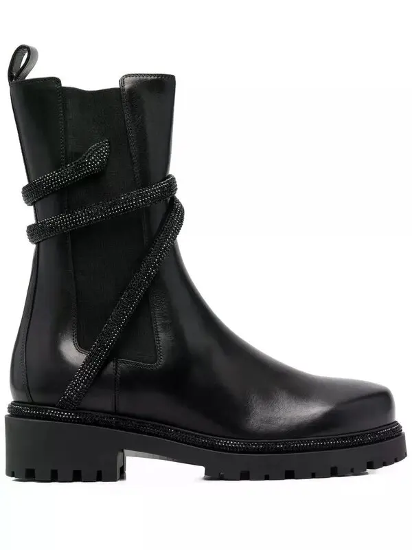 Rene Caovilla Wrap-around Leather Boots