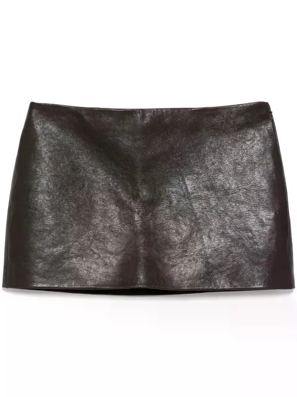Khaite The Jett Mini Skirt - Brown