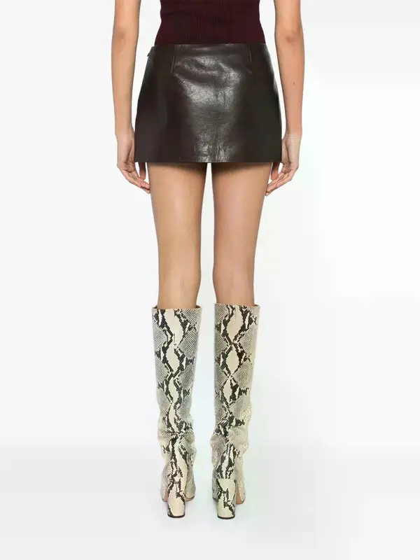 Khaite The Jett Mini Skirt - Brown