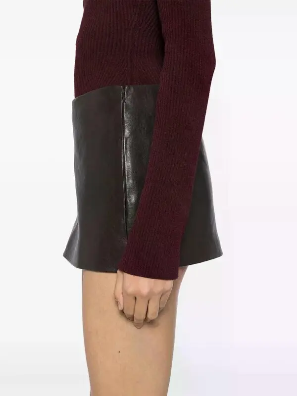 Khaite The Jett Mini Skirt - Brown
