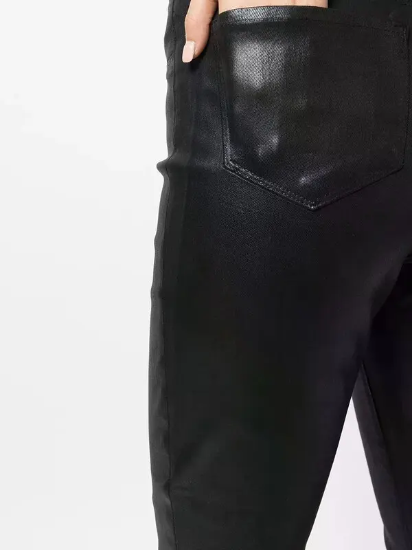 L'Agence Kendra Cropped Flare Jeans - Black