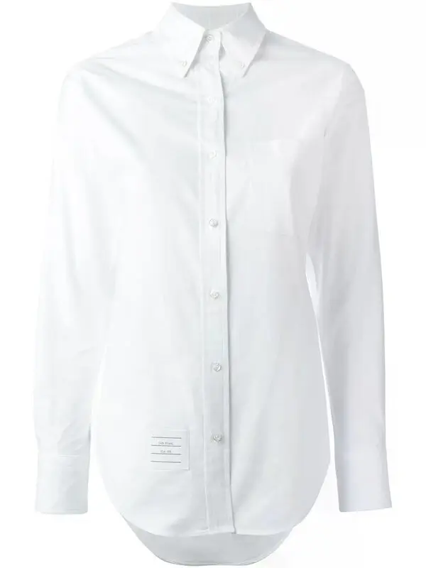 Thom Browne Classic Long Sleeve Oxford Shirt - White