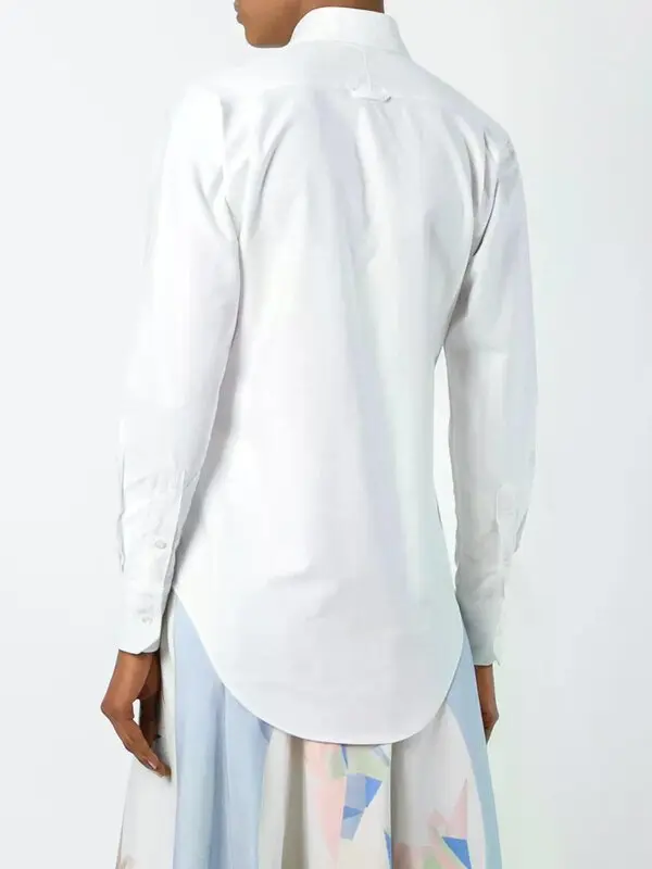 Thom Browne Classic Long Sleeve Oxford Shirt - White