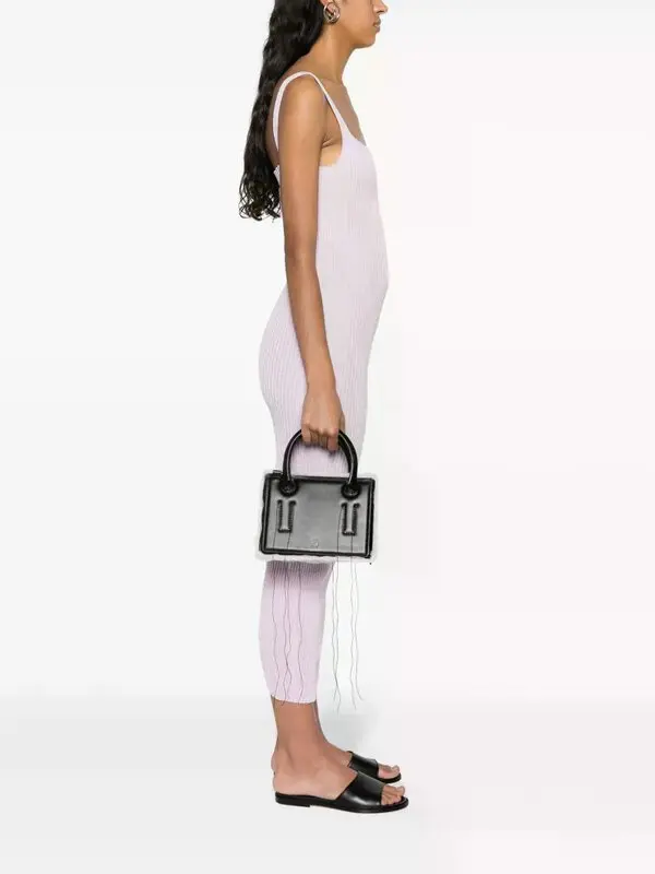 DENTRO Mini Otto Leather Tote Bag - Black