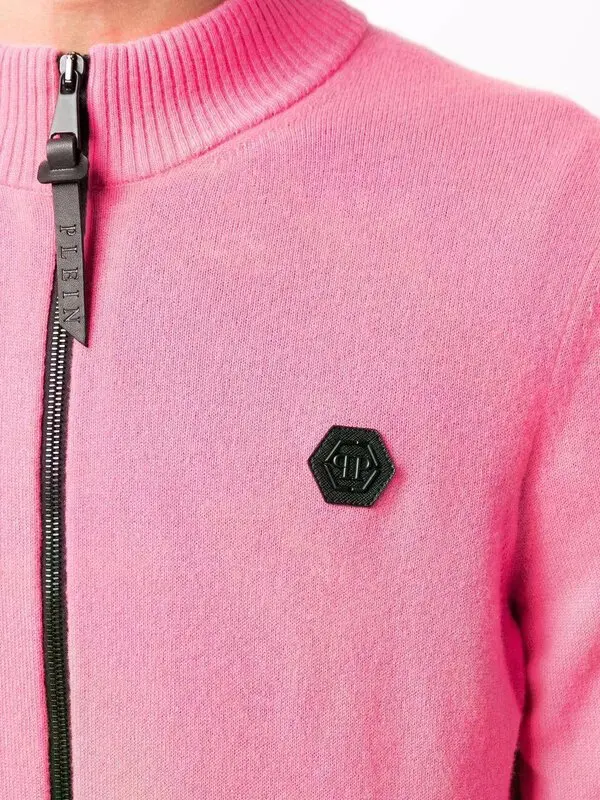 Philipp Plein Logo-patch Zip-up Cardigan