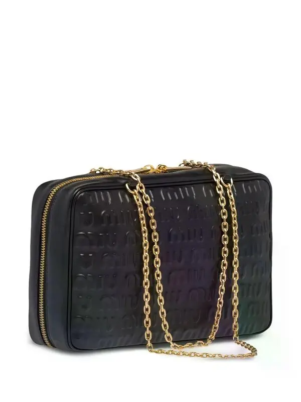 Miu Miu Embossed Logo Leather Top-handle Bag