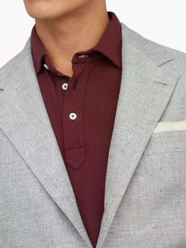 Brunello Cucinelli Notched-lapels Single-breasted Blazer - Grey