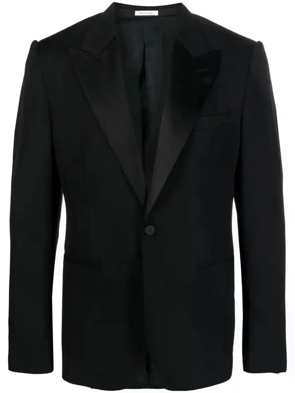 Alexander McQueen Silk Lapels Blazer