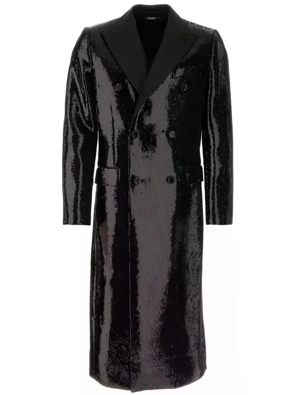 Dolce & Gabbana Sequin-embellished Double-breasted Coat