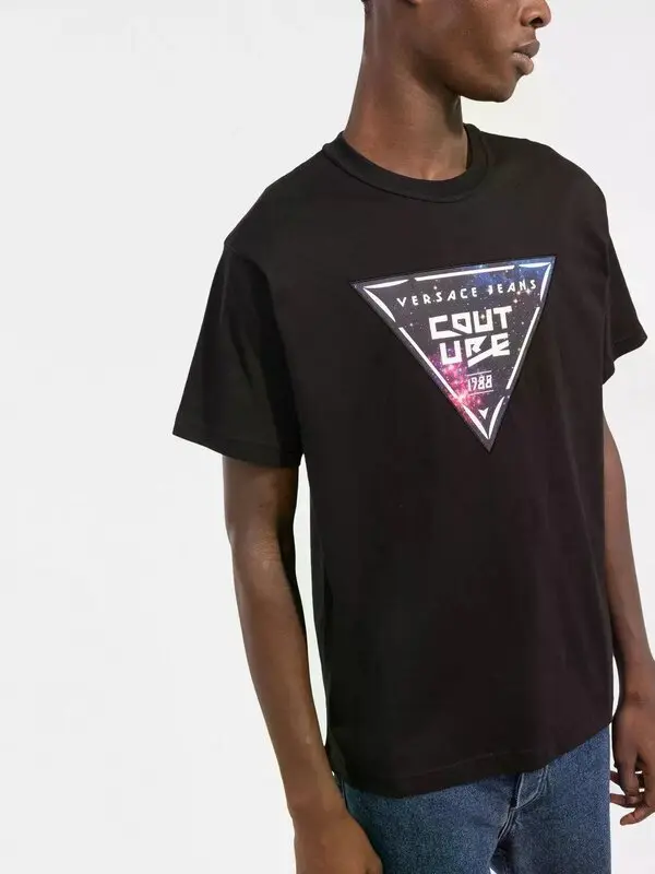 Versace Logo-patch Cotton T-shirt