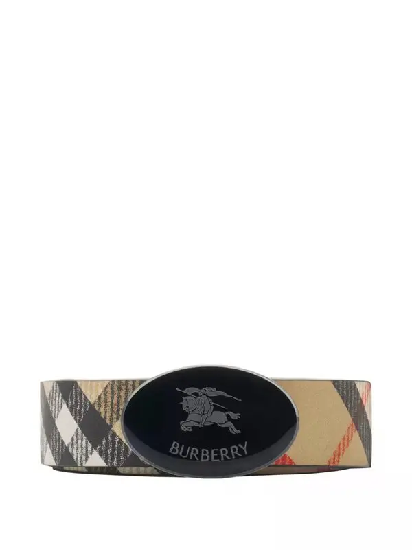 Burberry Checked Belt - Neutrals
