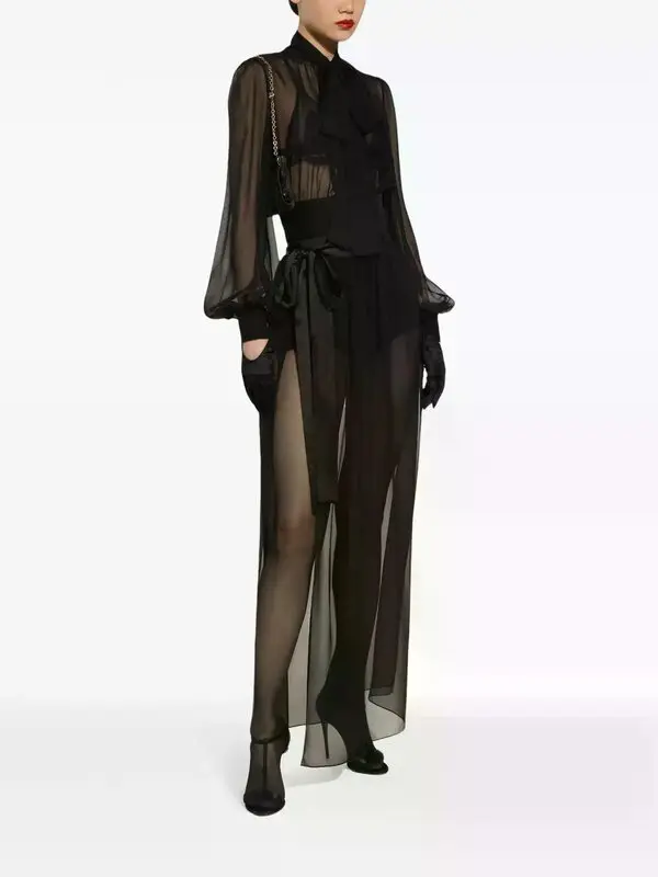 Dolce & Gabbana Silk Pleated Skirt