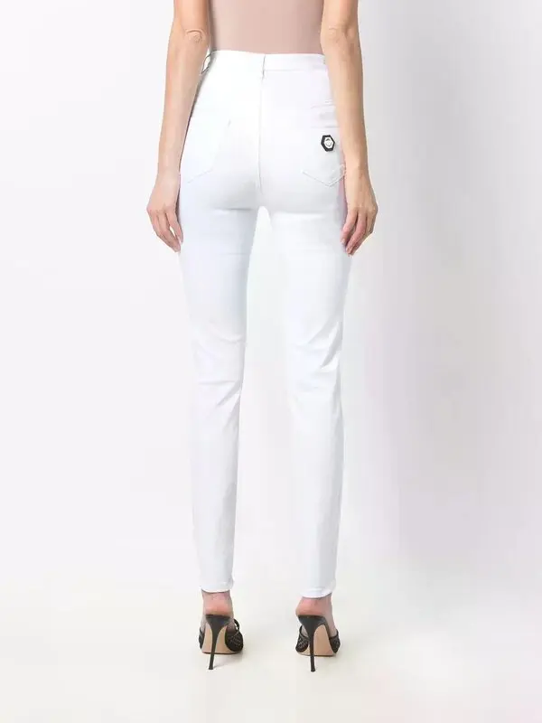 Philipp Plein Cotton Logo Print Jeggings