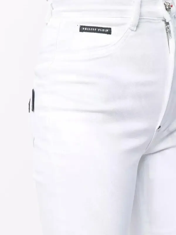 Philipp Plein Cotton Logo Print Jeggings