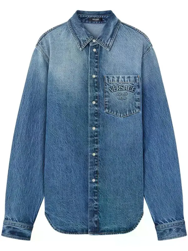 Versace Milano Stamp Denim Shirt