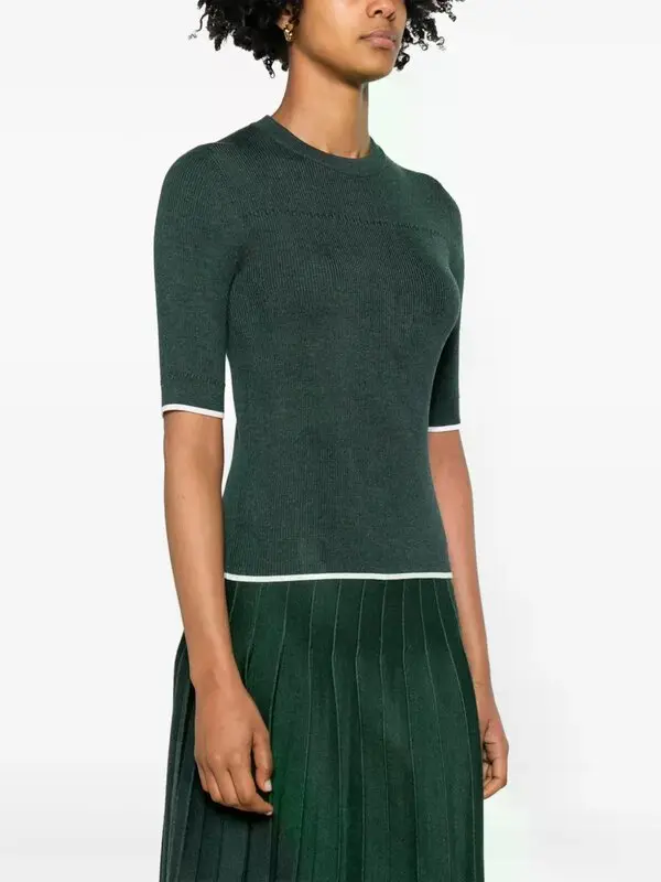 Thom Browne Contrasting-trim Ribbed Jumper