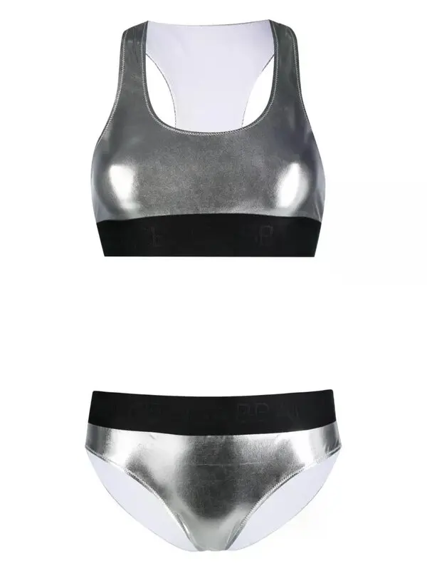 Dolce & Gabbana Metallic-effect Bikini - Silver