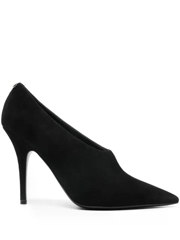 Valentino Garavani Calf Suede Vlogo Signature Pumps - Black