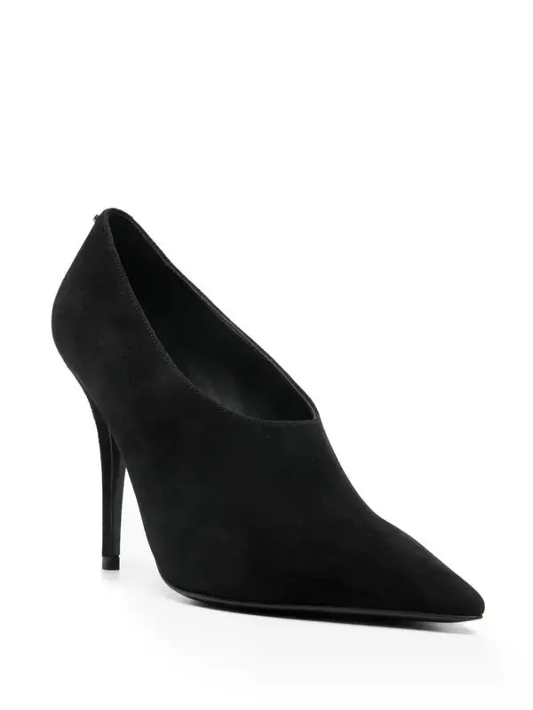Valentino Garavani Calf Suede Vlogo Signature Pumps - Black