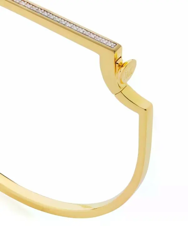 Monica Vinader Signature Skinny Diamond Bangle - Gold