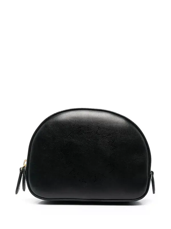 Stella McCartney Perforated Logo-detail Makeup Bag - Black
