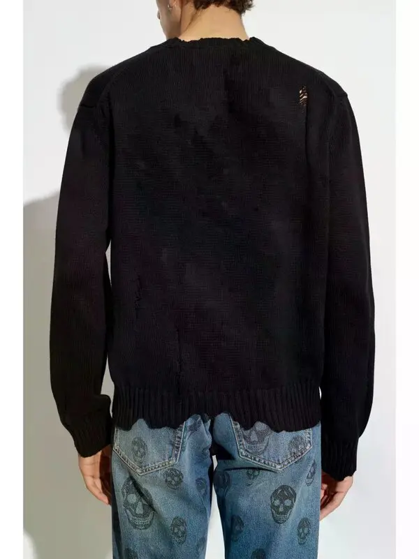 Alexander McQueen Distressed Skull Sweater
