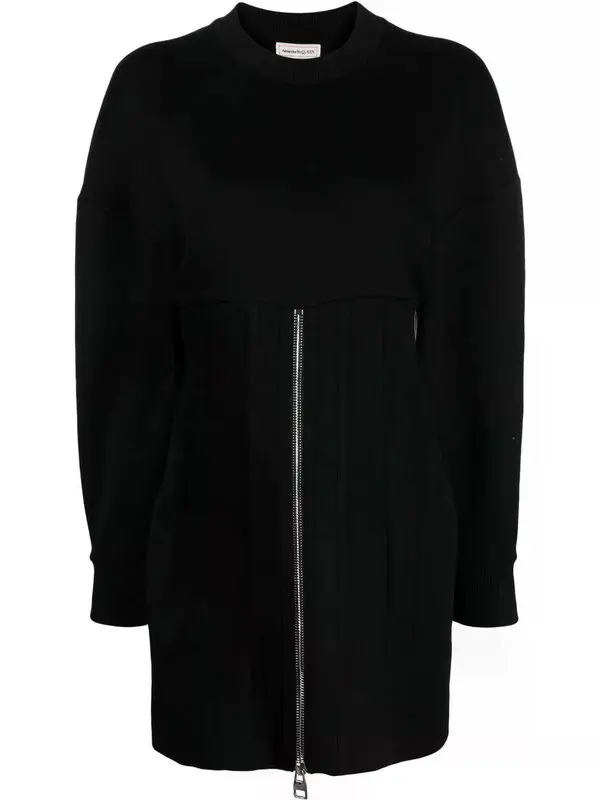 Alexander McQueen Zip-detail Mini Dress