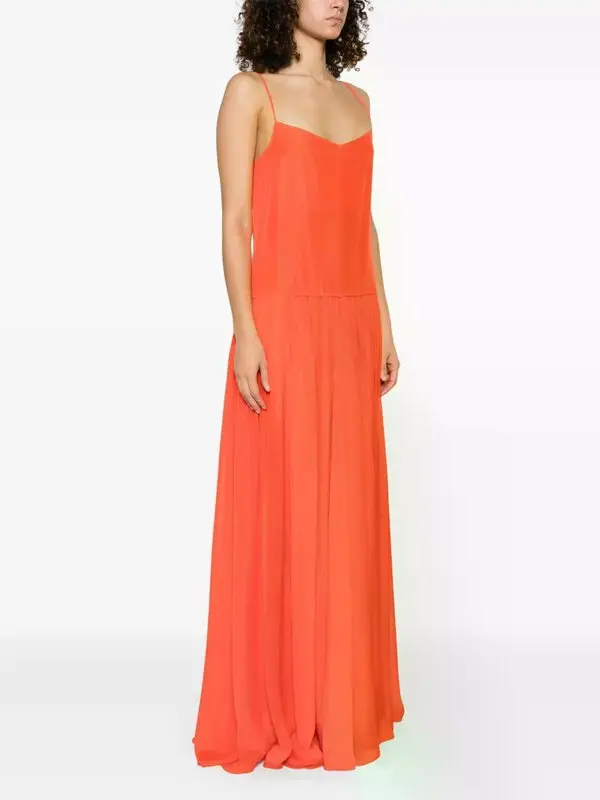 FORTE_FORTE Silk Maxi Dress - Orange