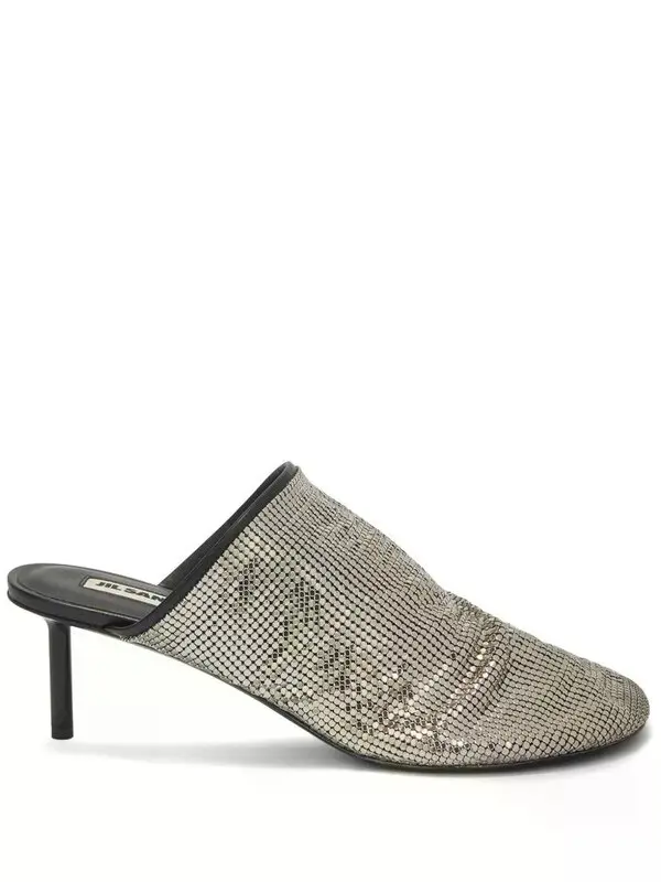 JIL SANDER Sequin-mesh Mules
