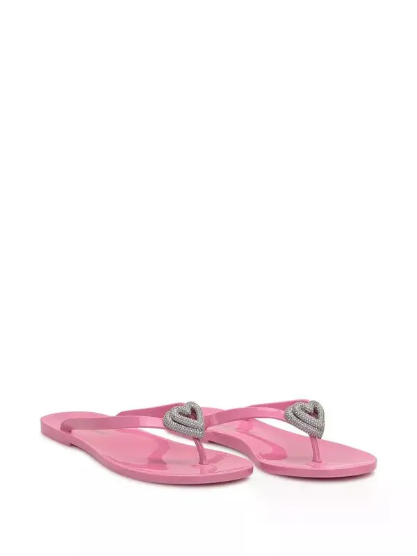 Mach & Mach Double-hearted Flip Flops - Pink