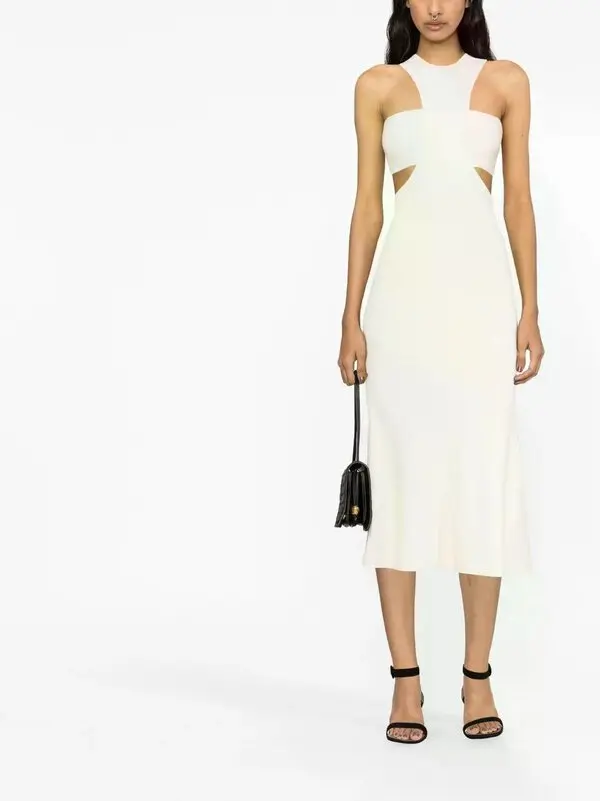Alexander McQueen Slashed Harness Rib-knit Dress